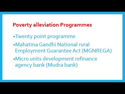 Poverty alleviation programmes in India - YouTube
