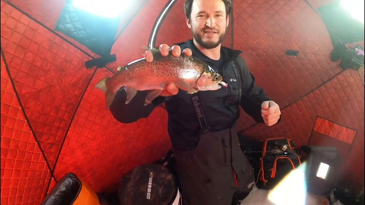 Ice fishing Strawberry Reservoir Utah - YouTube