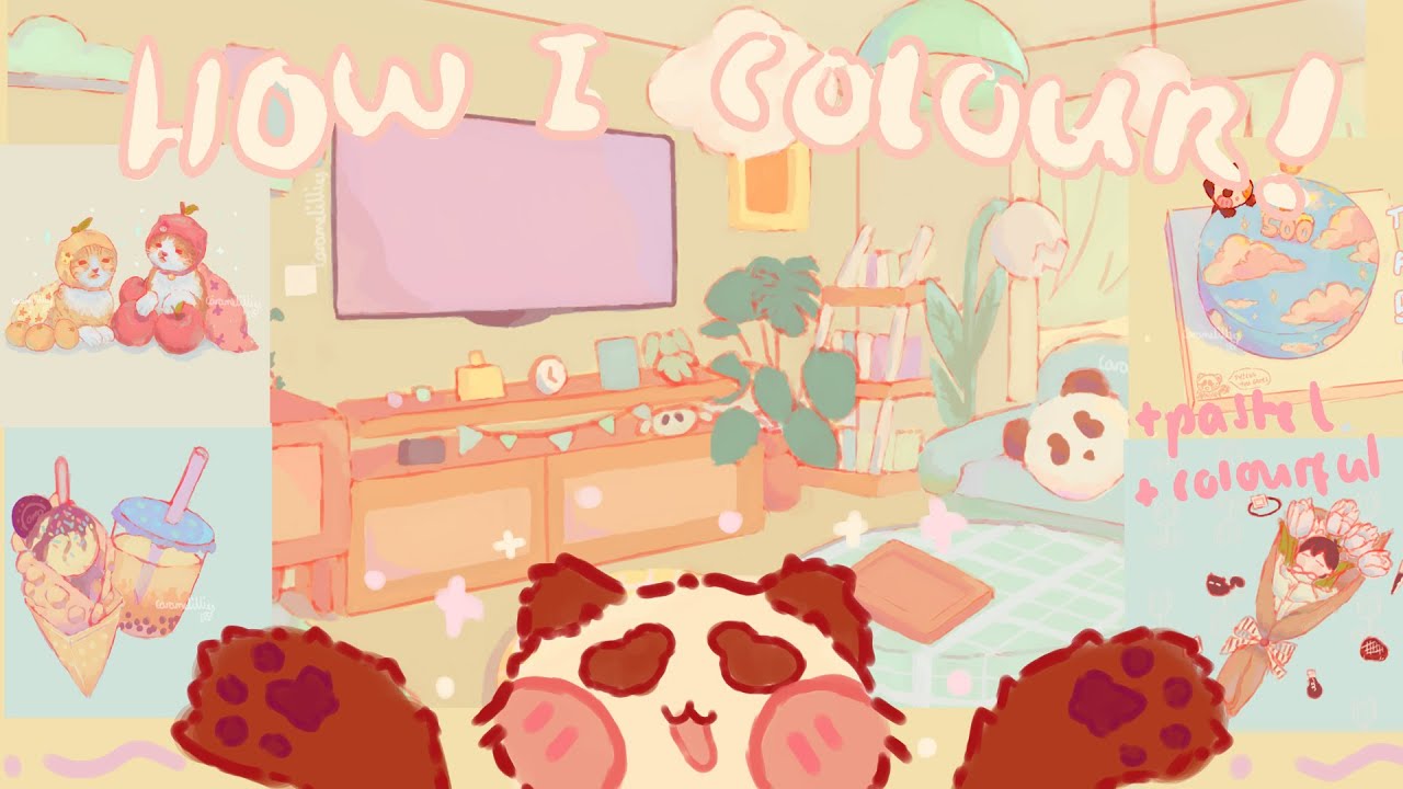 how to colour like me - explained cute, pastel art🌷🍞 pt.1 - YouTube