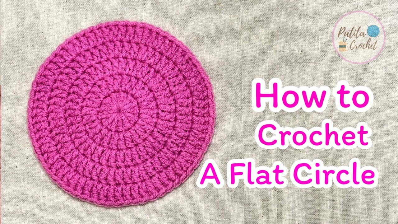 How to Crochet a Flat Circle Coaster | Crochet for beginners by ...