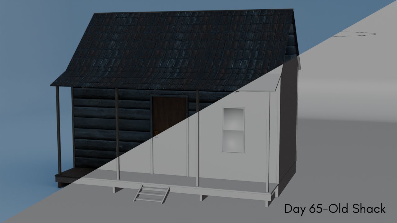 100 Days-100 Blender Models! Day 65-Old Shack! - YouTube