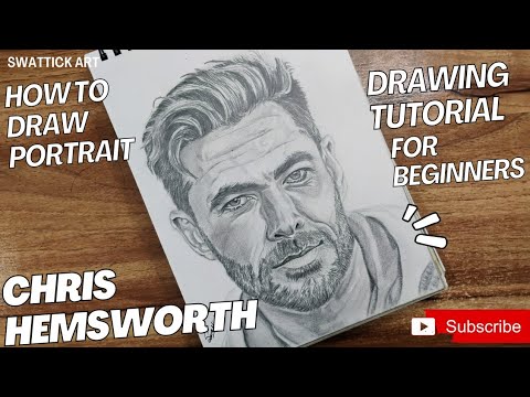 Realistic Drawing of Chris Hemsworth | Step-by-Step Tutorial - YouTube