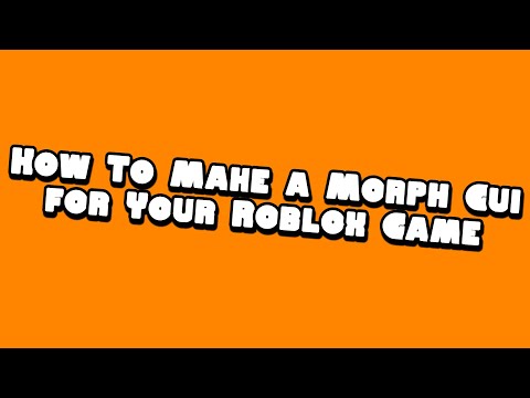 How to make a Morph System For your Roblox Game - YouTube