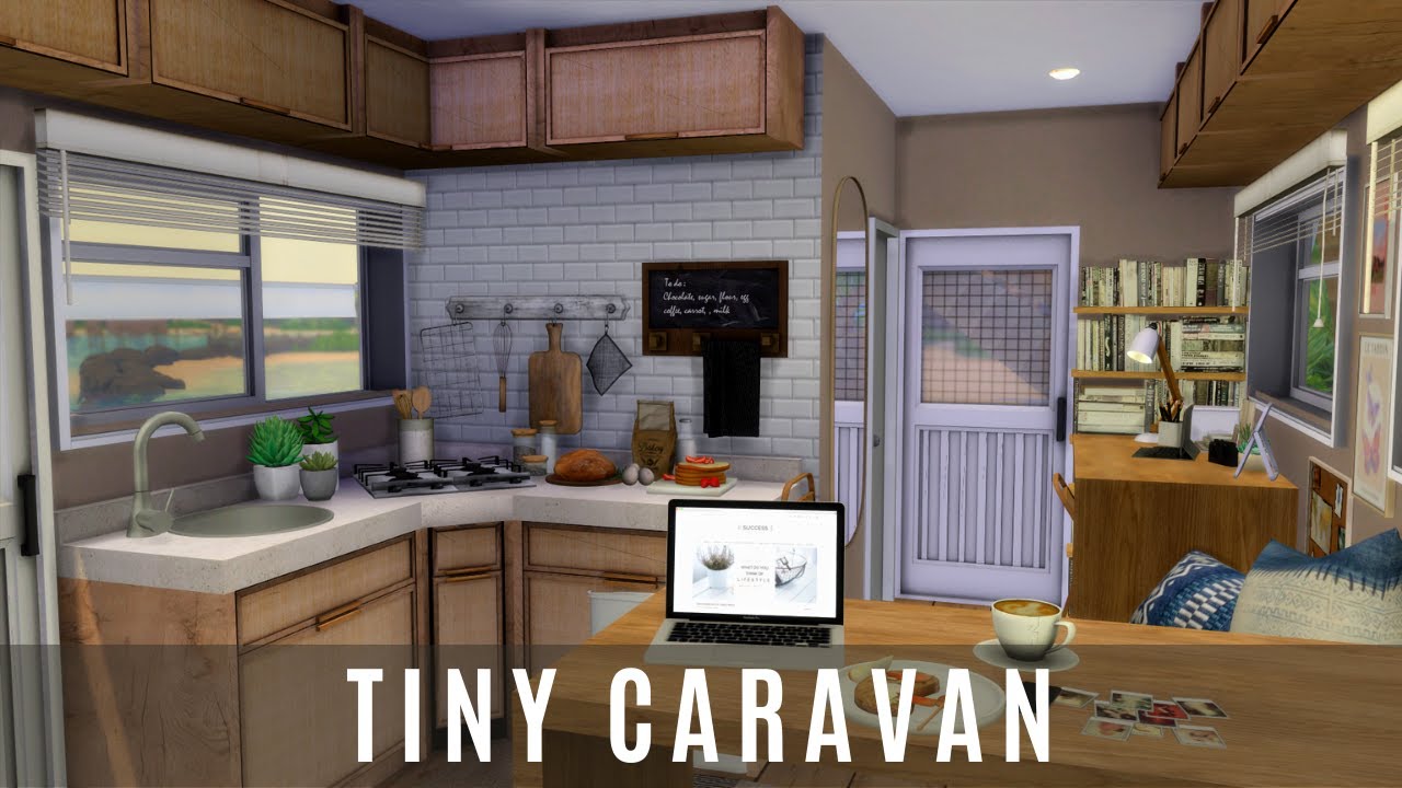 TINY CARAVAN | THE SIMS 4 | SPEED BUILD | DL + CC - YouTube