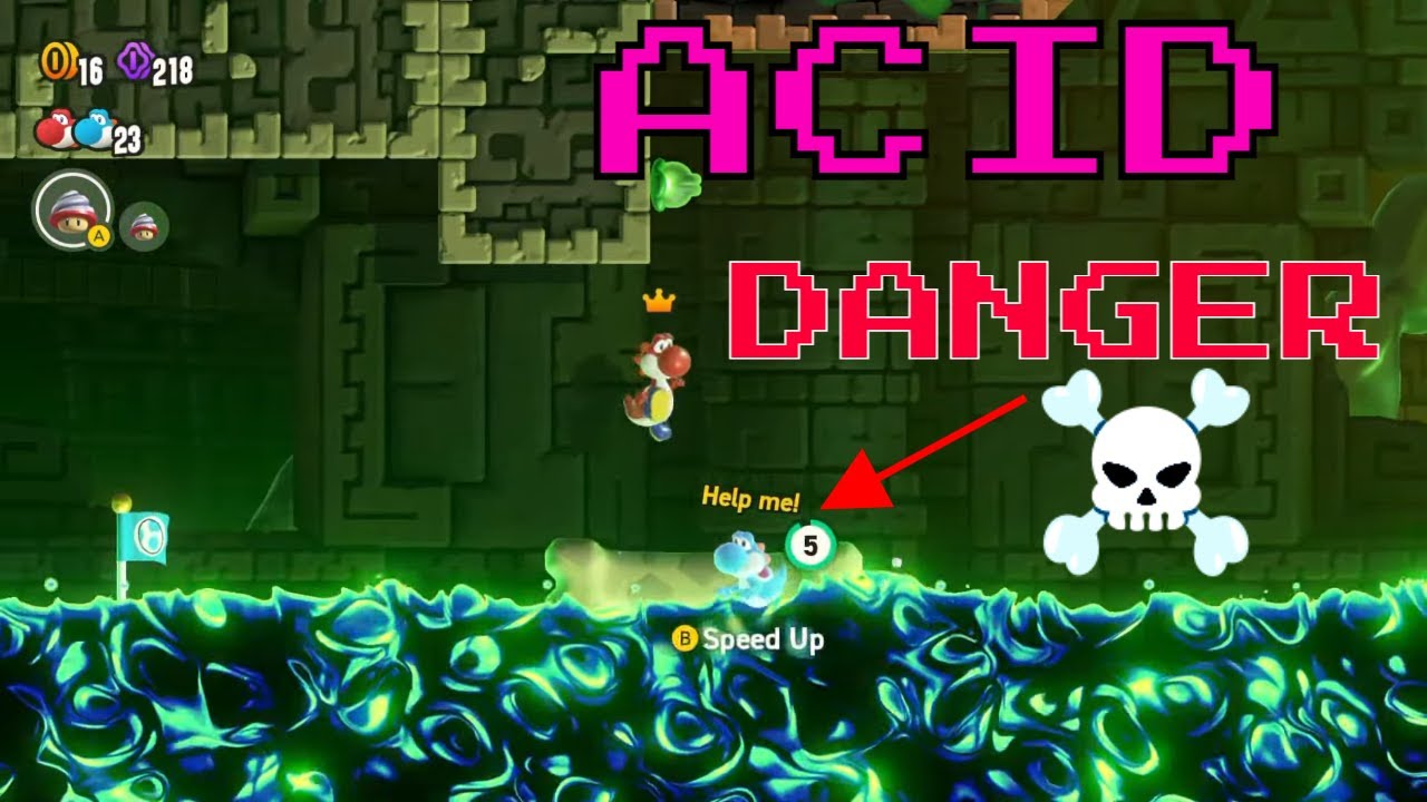 Yoshi on Dangerous Acid - Super Mario Brothers Wonder LIVE - YouTube