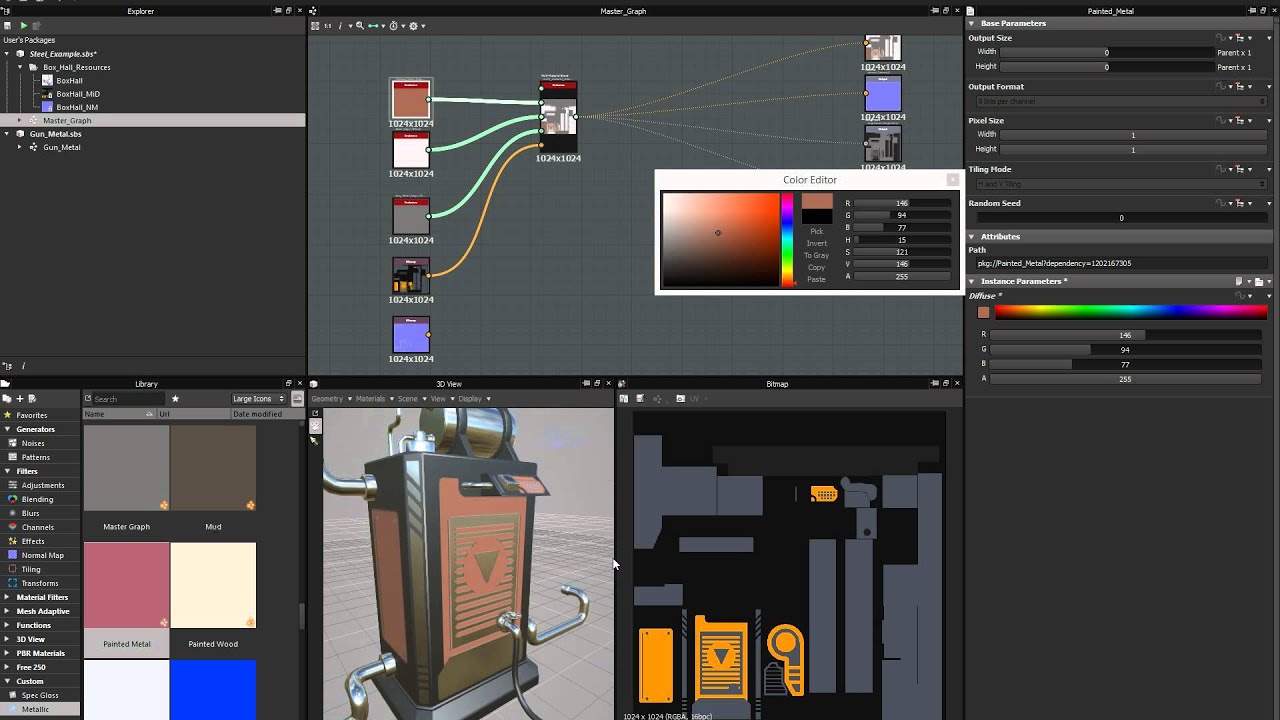 Unreal Engine 4 Pbr Texture Workflow With Ndo And Substance Designer 4 Part 8 Of 10 Youtube