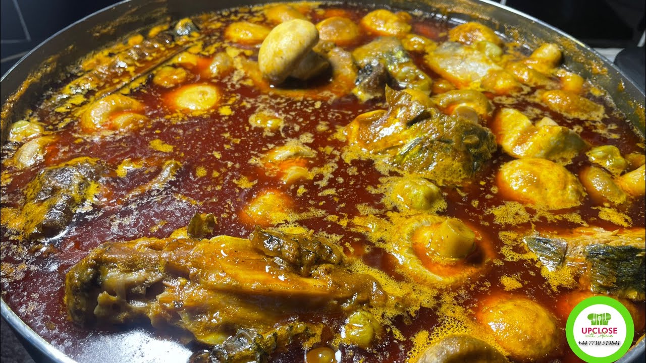 Delicious & Easy Palm Nut Soup Recipe| Authentic Ghana Abenkwan Recipe ...
