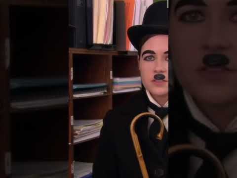Pam as Charlie Chaplin - The Office - YouTube