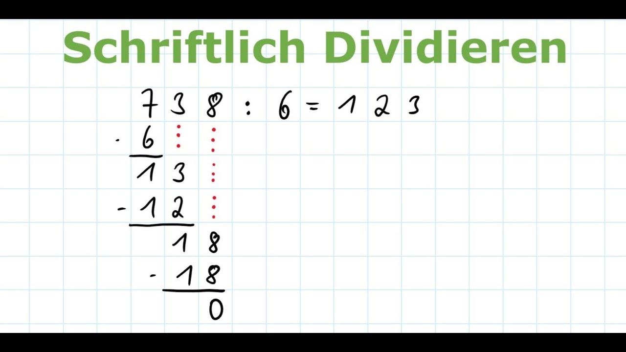 Multiplizieren und Dividieren - schriftlich Dividieren | Mathe einfach ...