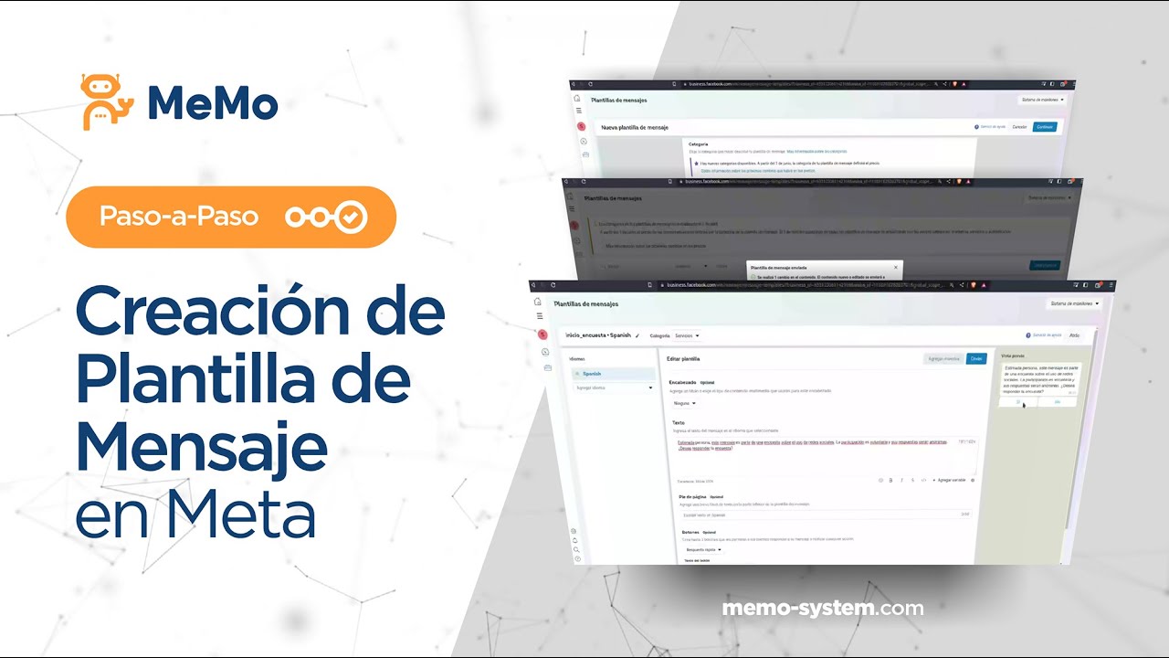 Paso 7.3 Creación de Plantilla de Mensaje en Meta - YouTube