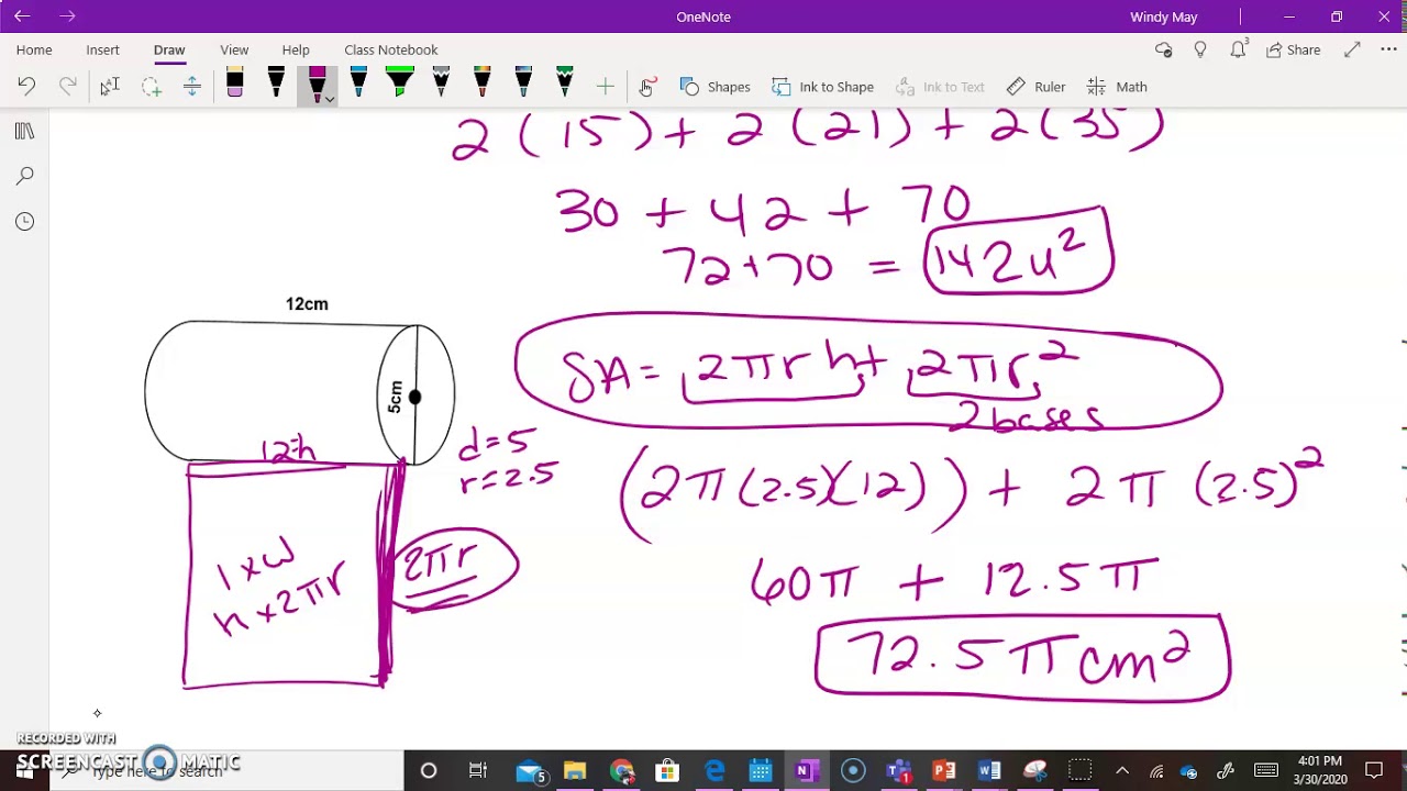 Surface Area review ch 7 - YouTube