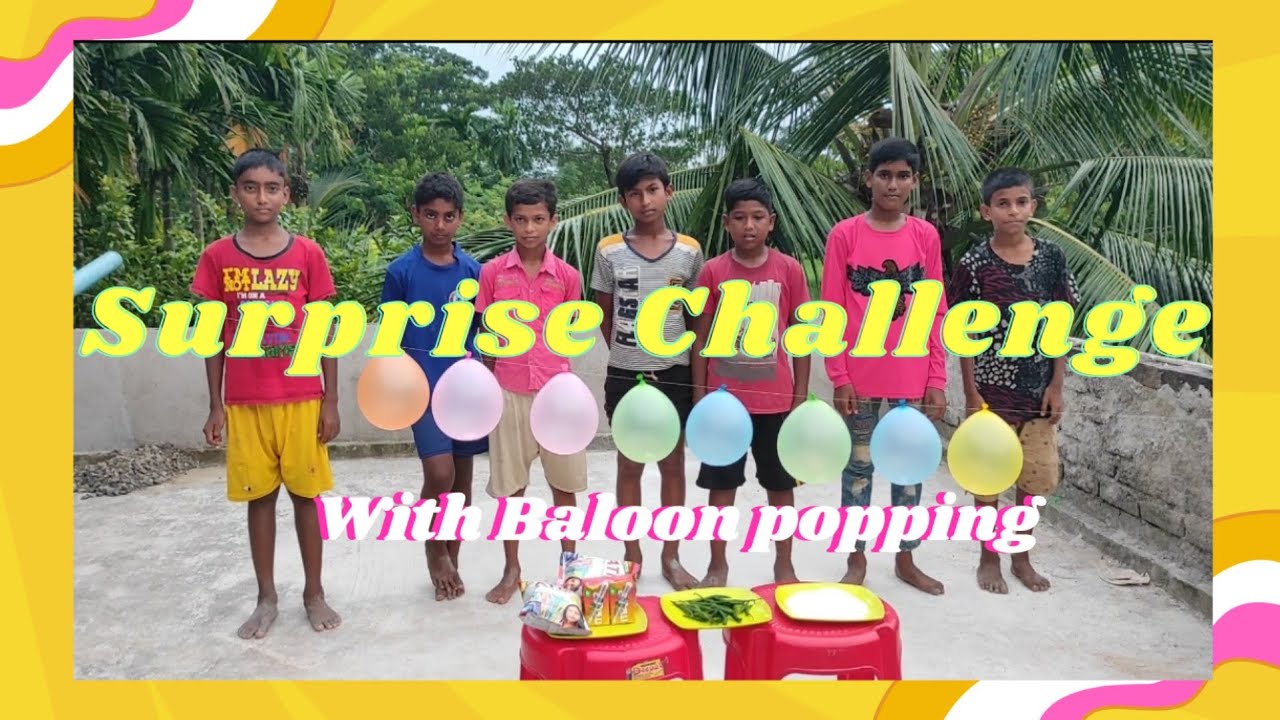 Surprise Challenge with baloon popping. #baloon #challenge #popping ...
