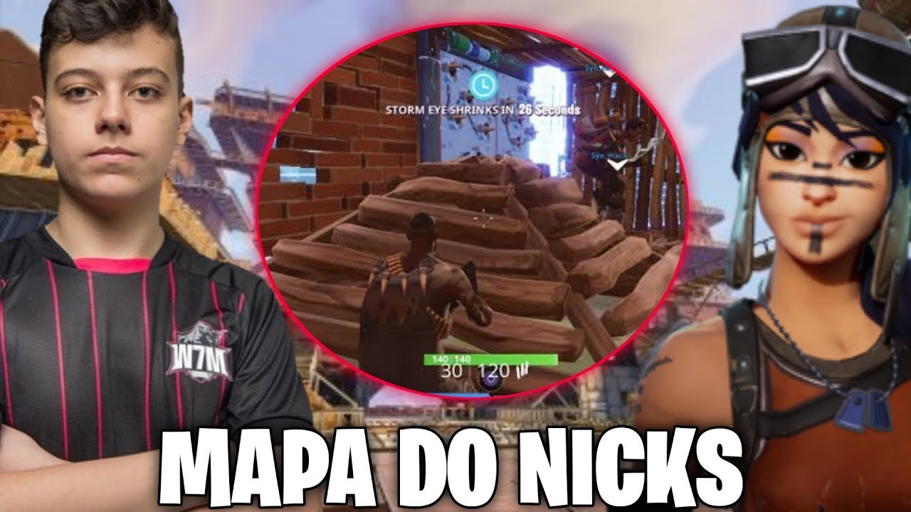 MAPA DE TREINO DO NICKS NO FORTNITE BATTLE ROYALE! - YouTube
