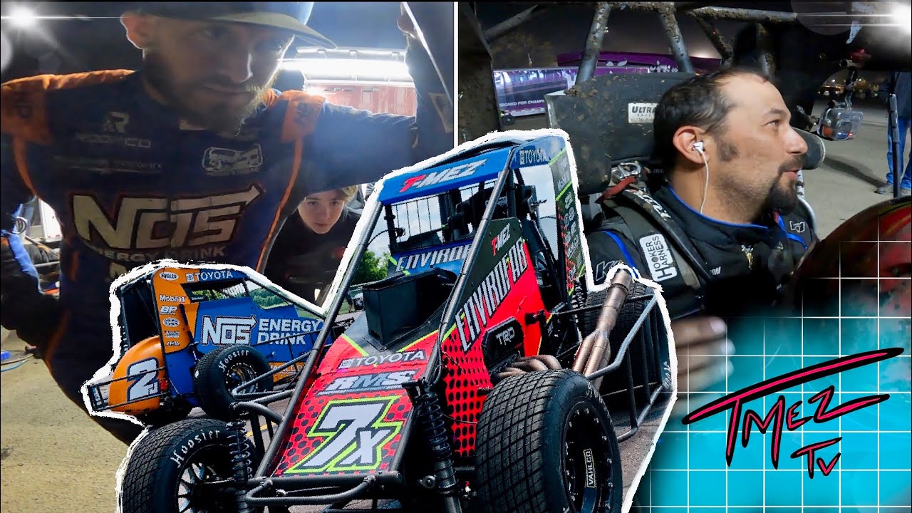 USAC Racing at Merced Speedway Justin Grant Coaches Me & We Charge From ...