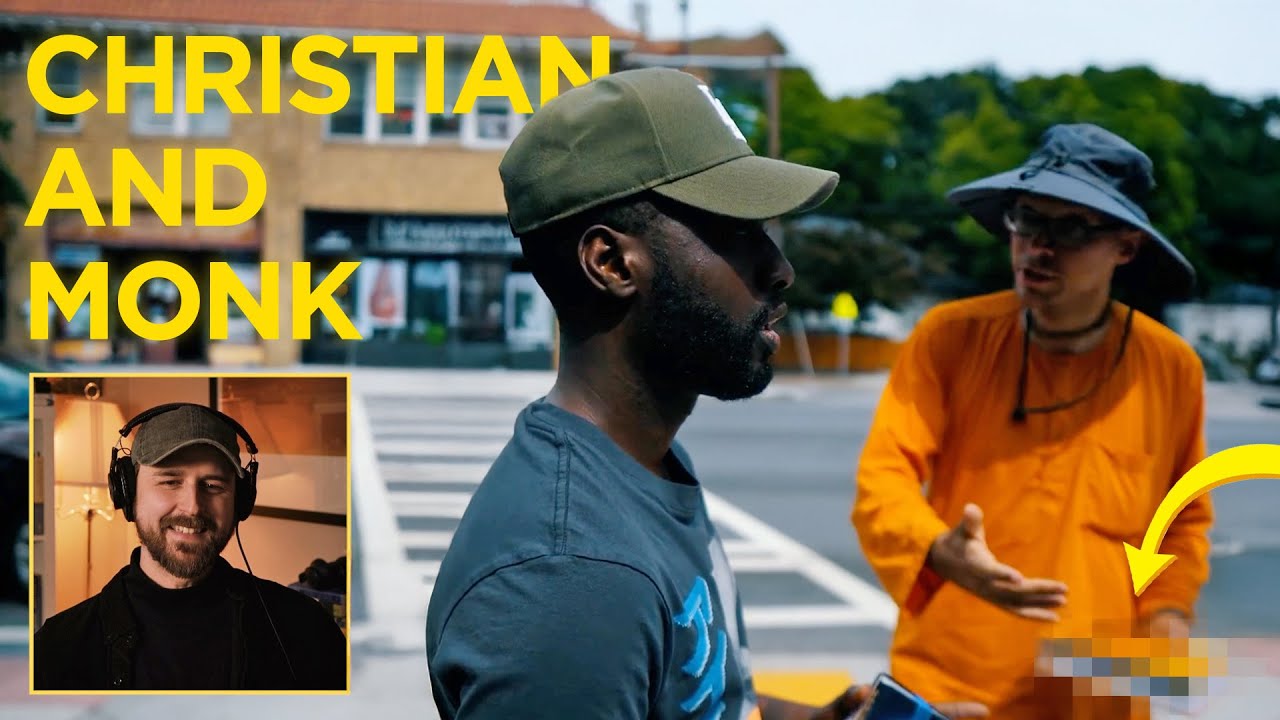 Christian Talks to a Monk About God - Interesting Disagreement (Preston Perry Street Convo ...