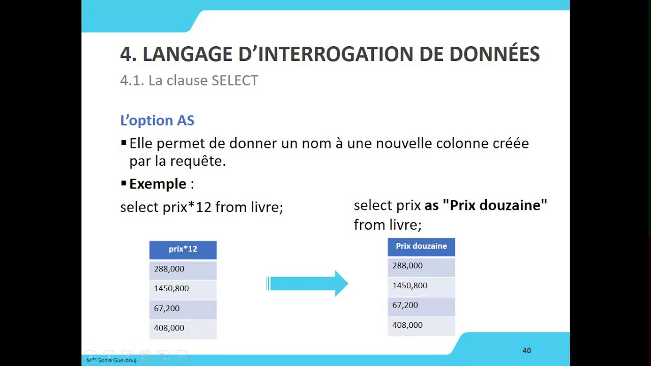 TP BD : Langage SQL - Langage d'Interrogation de Données - YouTube