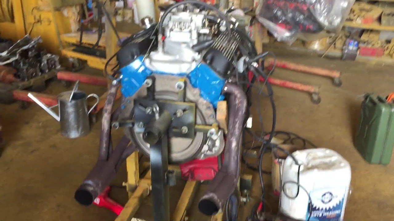 FRESHLY RECONDITIONED FORD 302 SBF 5.0 V8 TEST RUN START UP - YouTube