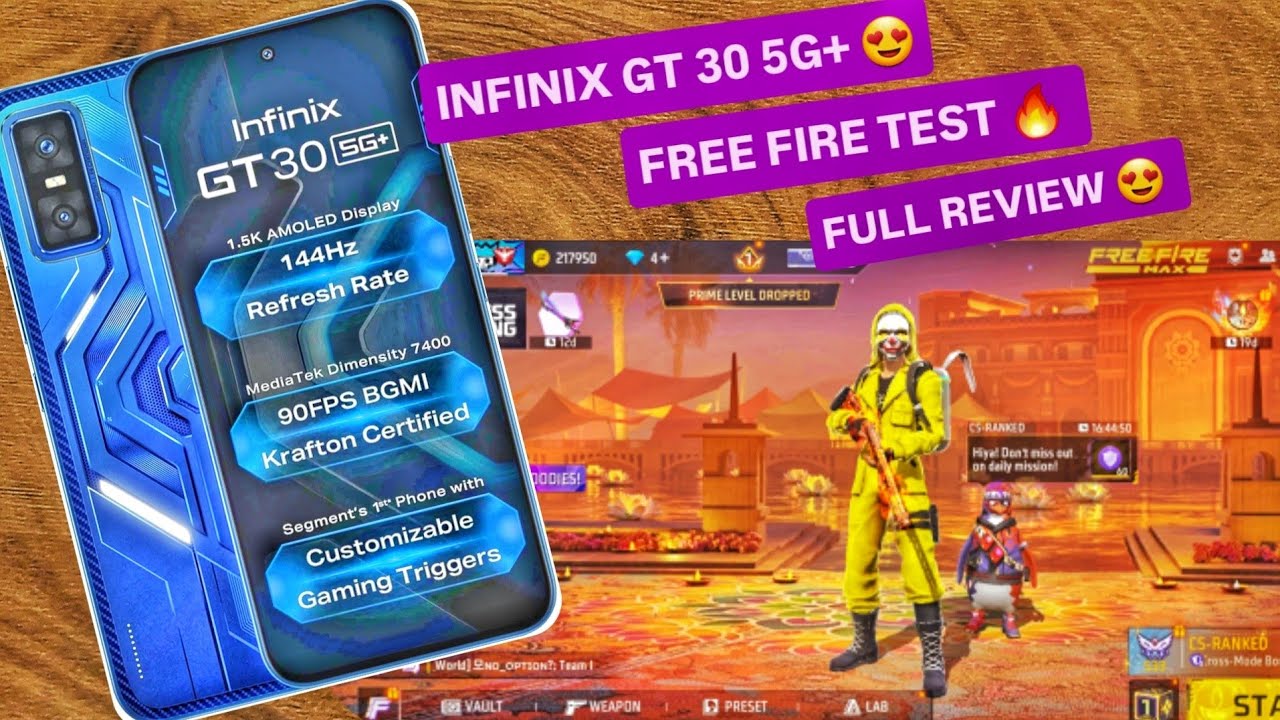 Infinix Gt 30 5G+ Free Fire || Infinix Gt 30 5G Free Fire Gameplay ...