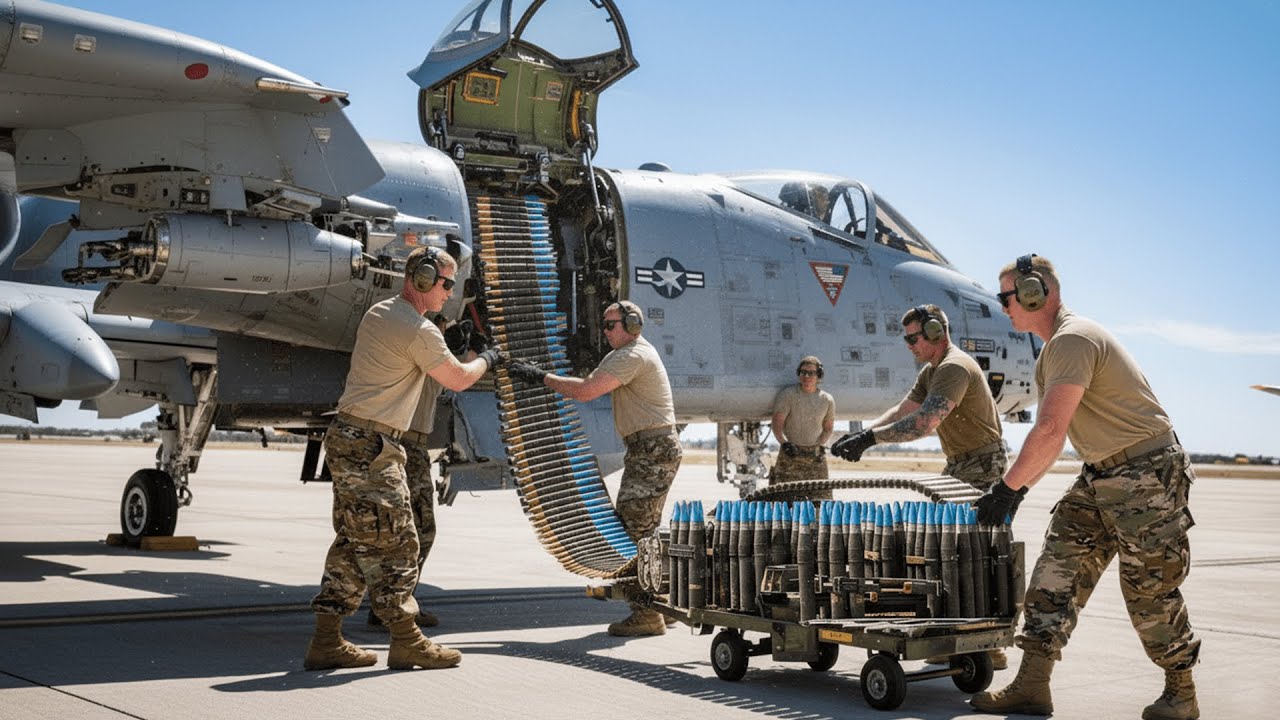 Russia Threatened! US A-10 Warthog Tests New GAU-8 30 mm Anti-Tank ...