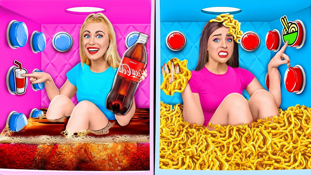 1000 Mystery Buttons Challenge Only 1 Lets You Escape | Funny Moments by Multi DO Food Challenge ...