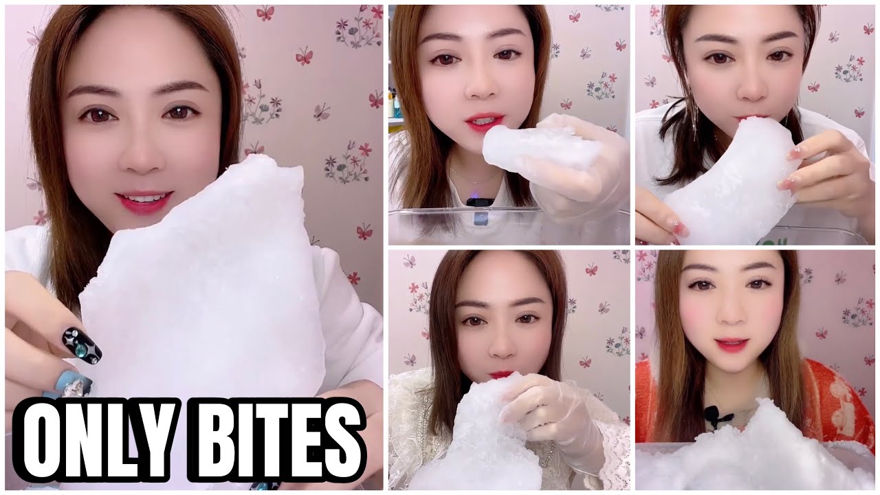 AJING SLUSH ICE EATING ONLY BITES ASMR / CRUNCHY SOUNDS - YouTube