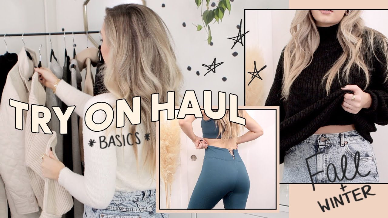 TRY ON HAUL Fall & Winter 2020 *Basics* - YouTube