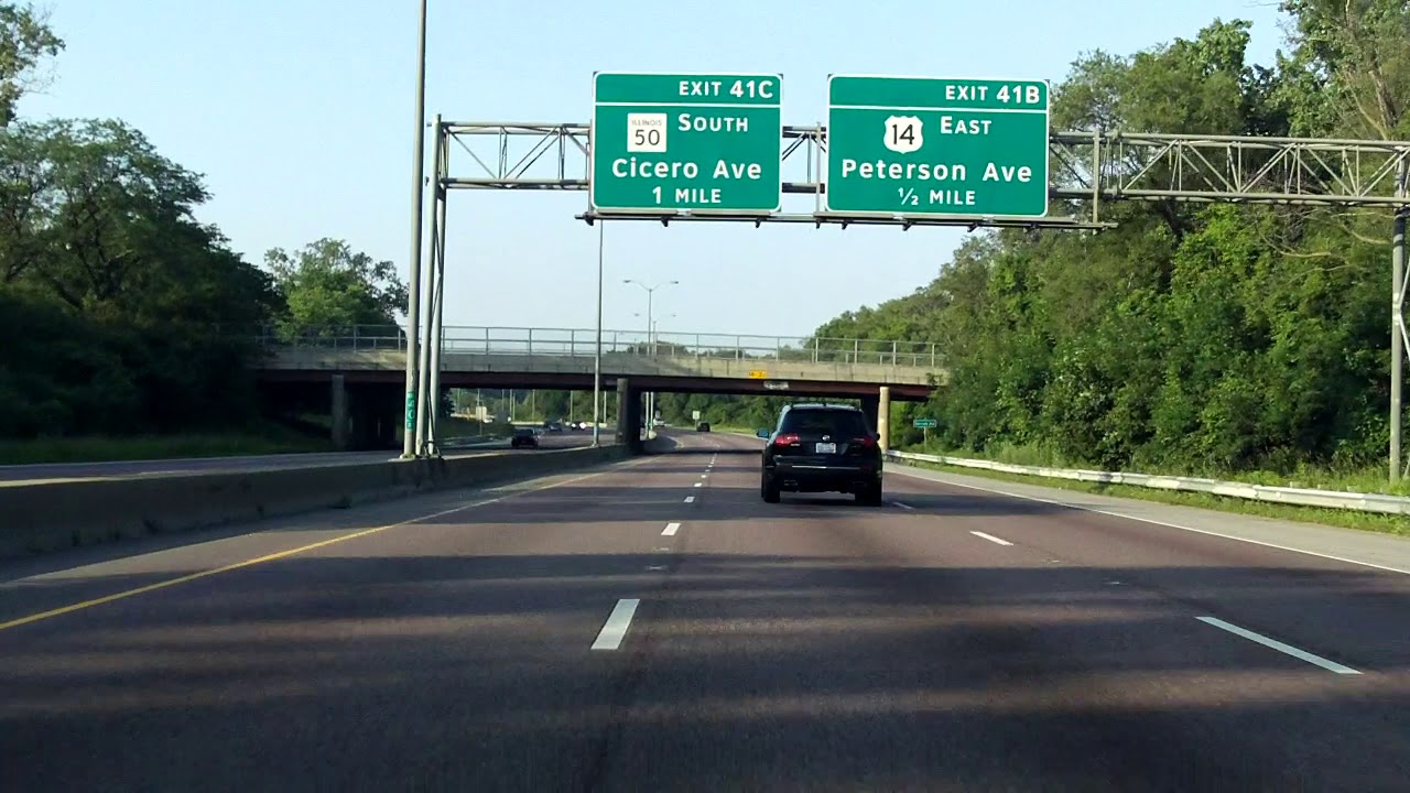 Edens Expressway (Interstate 94 Exit 37 to 43) eastbound - YouTube