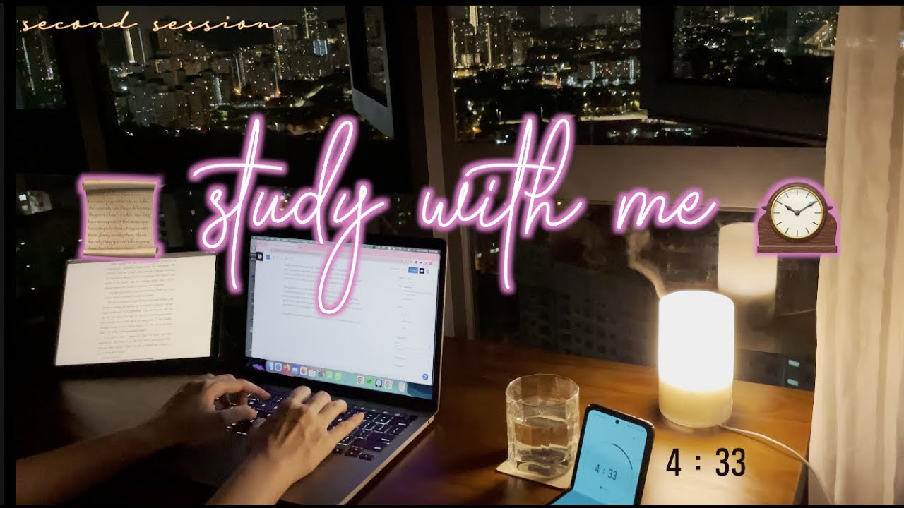 🌙 1 hour study with me at night (🍅 Pomodoro) 25/5 ⏰ #studywithme # ...