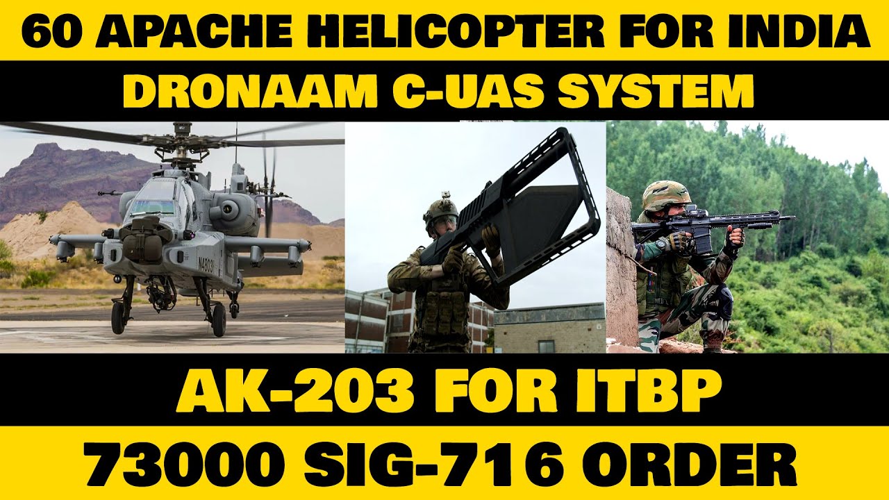 Indian Defence News:60 AH-64E Apache Helicopter For India,Dronaam C-UAS ...