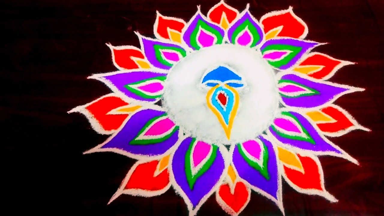 deepam rangoli for diwali || deepavali muggulu || diwali rangoli ...