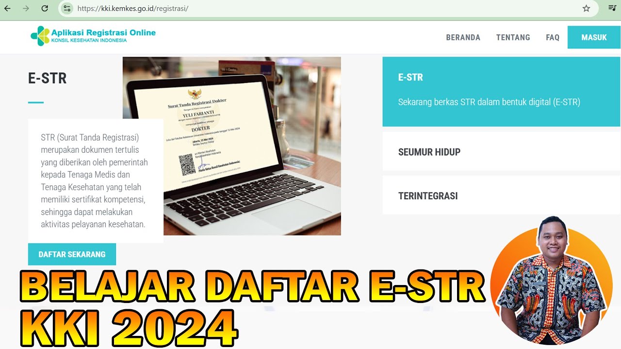 Belajara daftar E-STR KKI 2024 (Konsil Kesehatan Indonesia ...