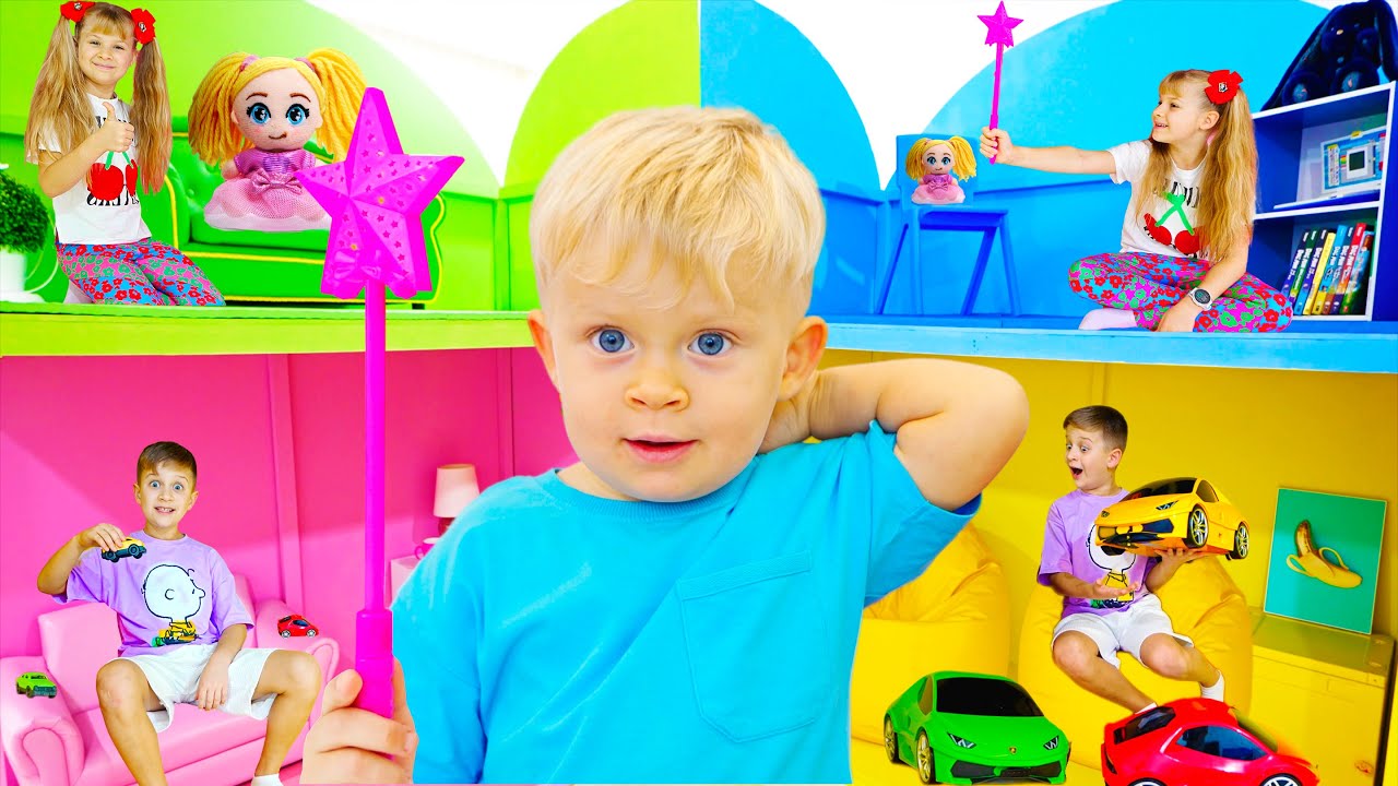 Tantangan playhouse Diana dan Roma Magic Colored - YouTube