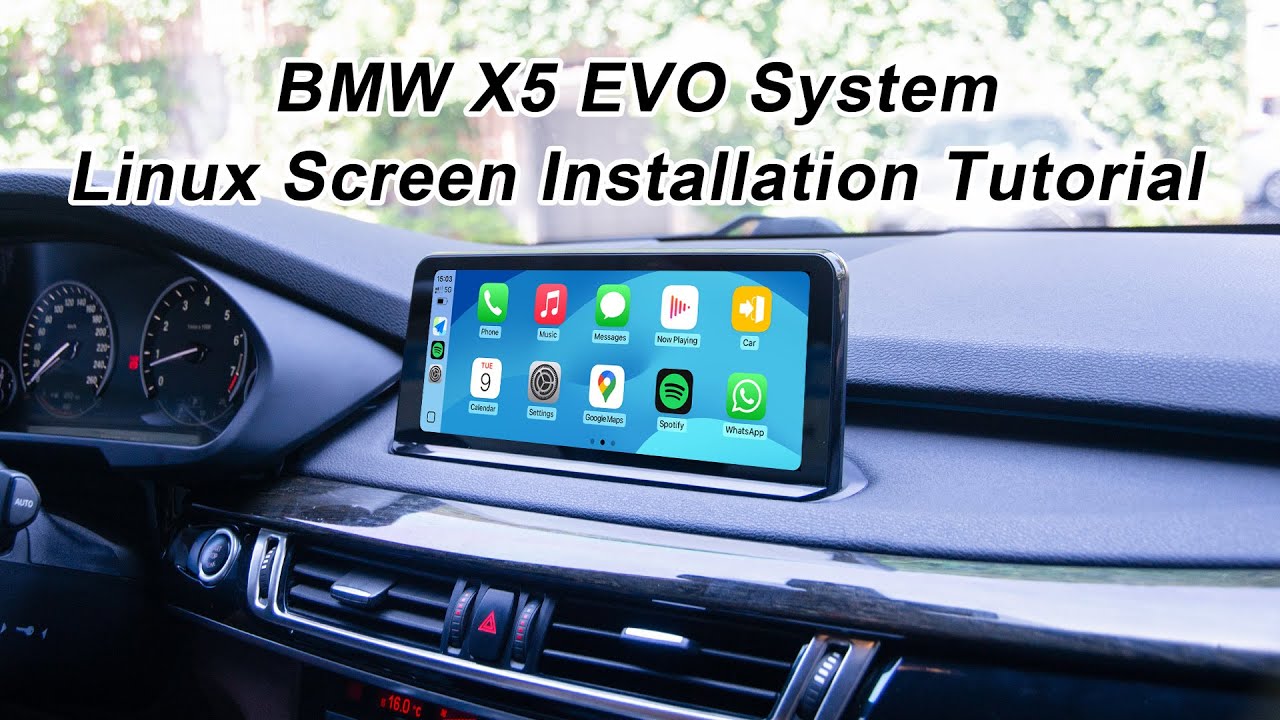 BMW X5 X6 F15 F16 EVO get Linux CarPlay android auto Screen (Support ...