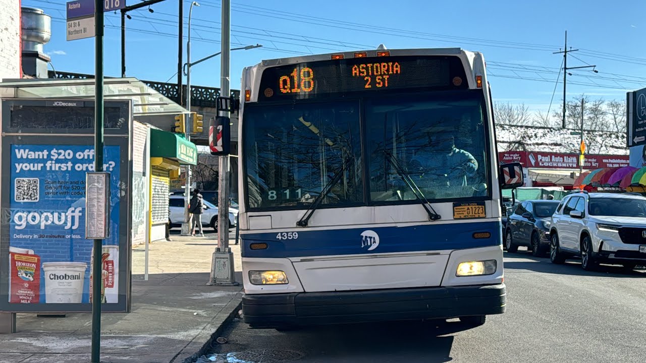 MTA Bus: 2009 Orion Vii NG #4541 & #4359 buses on the Q18 around Queens ...