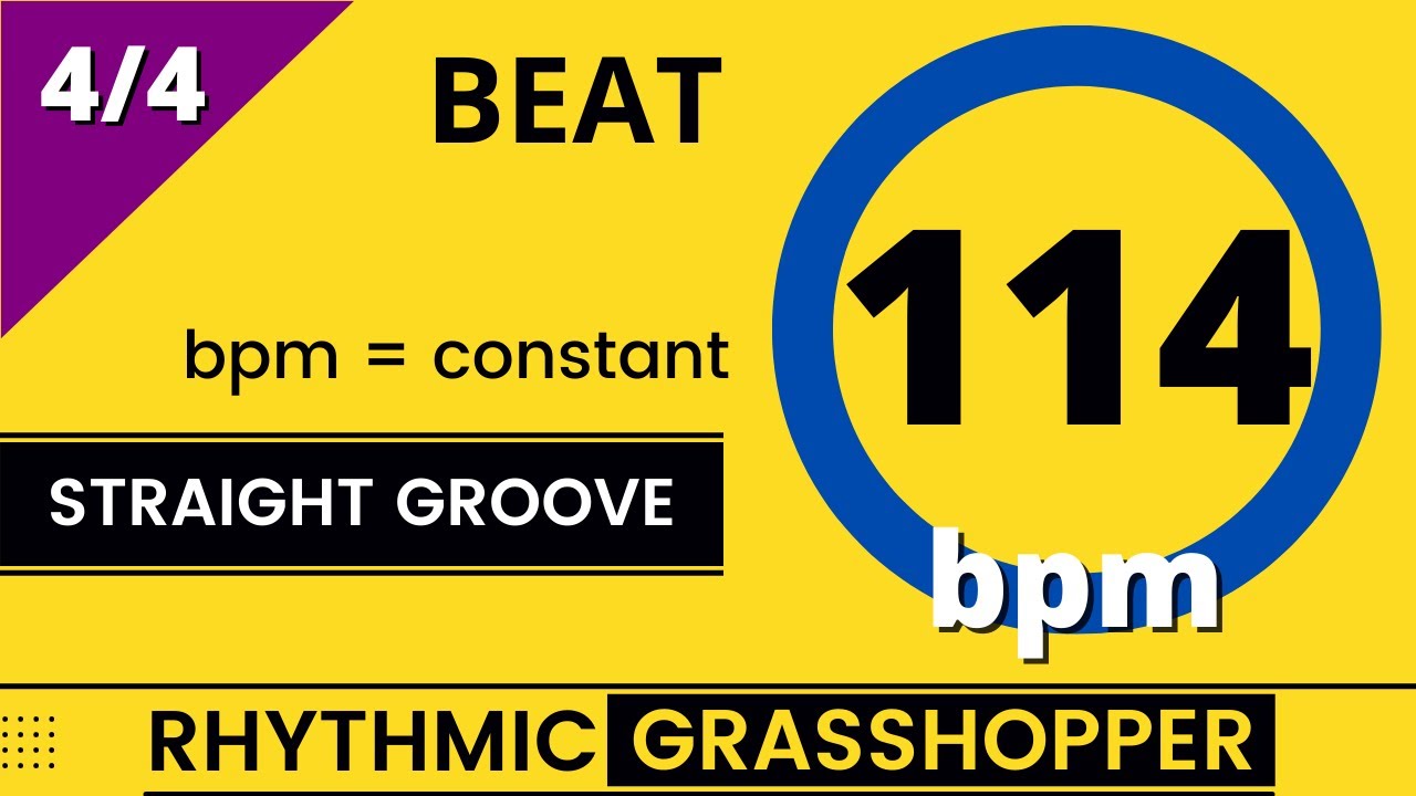 beat trainer | 114 bpm | constant | standard groove - YouTube