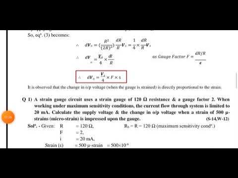 Unit 3 Lecture 22: Strain gauge Ckt ( Ballast circuits) - YouTube