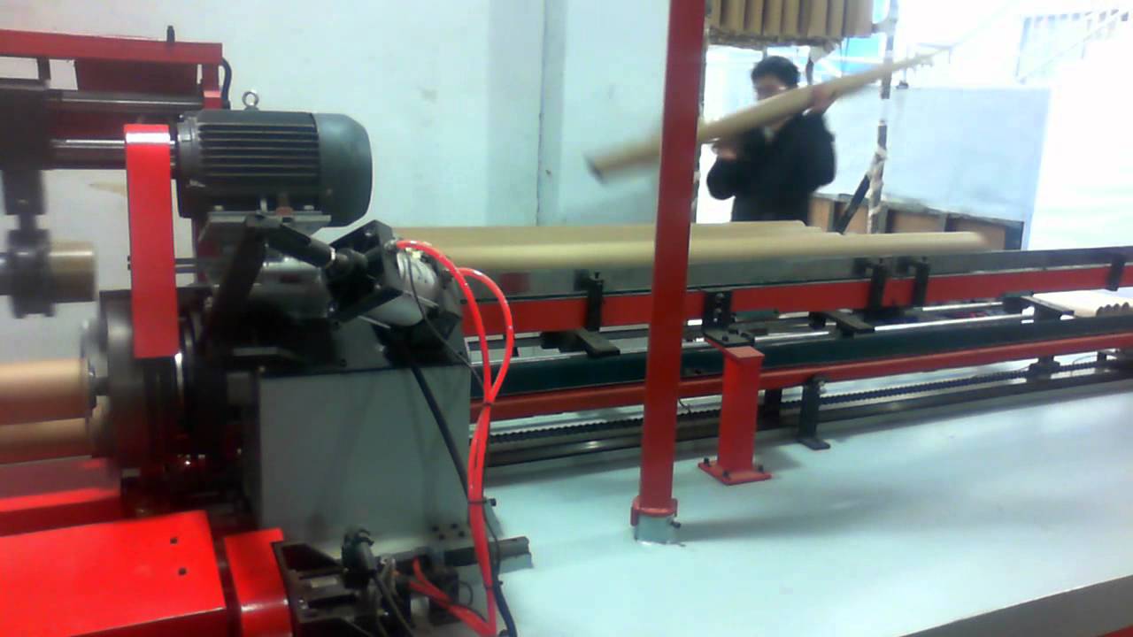 SJQ-3DNC PAPER TUBE/CORE RECUTTER - YouTube