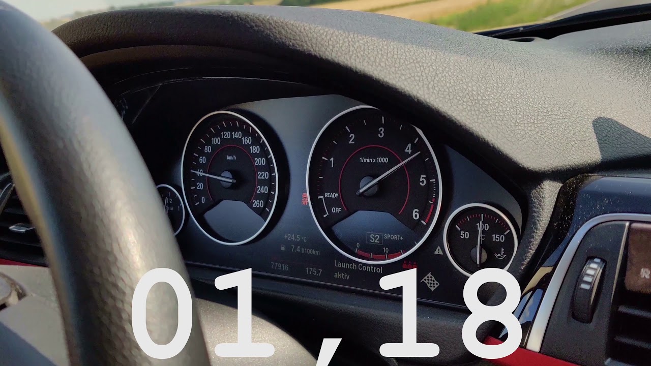 BMW 335d F31 2015 xDrive 0-100 Launch Control (Ultra-HD) - YouTube