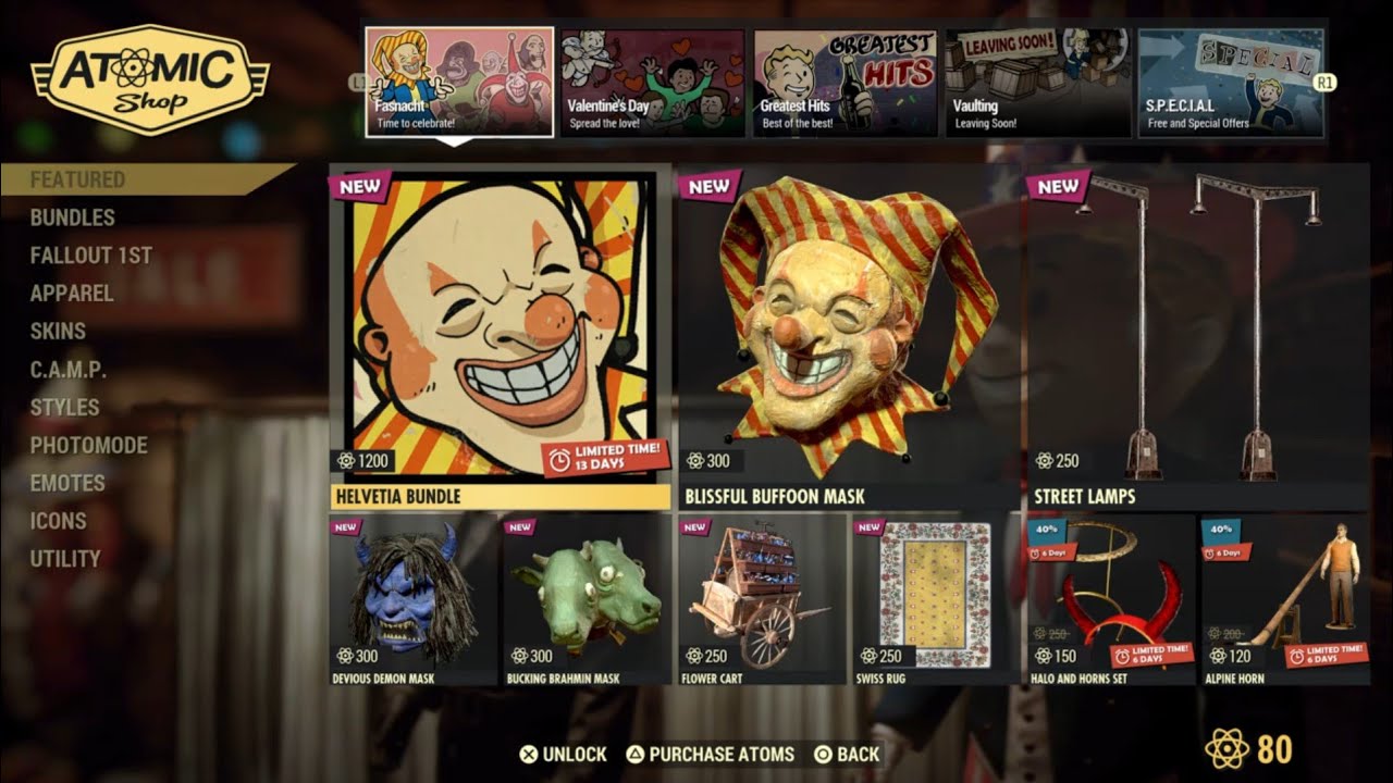 What's New On The Atom Shop 2/16/21 - Fallout 76 - YouTube
