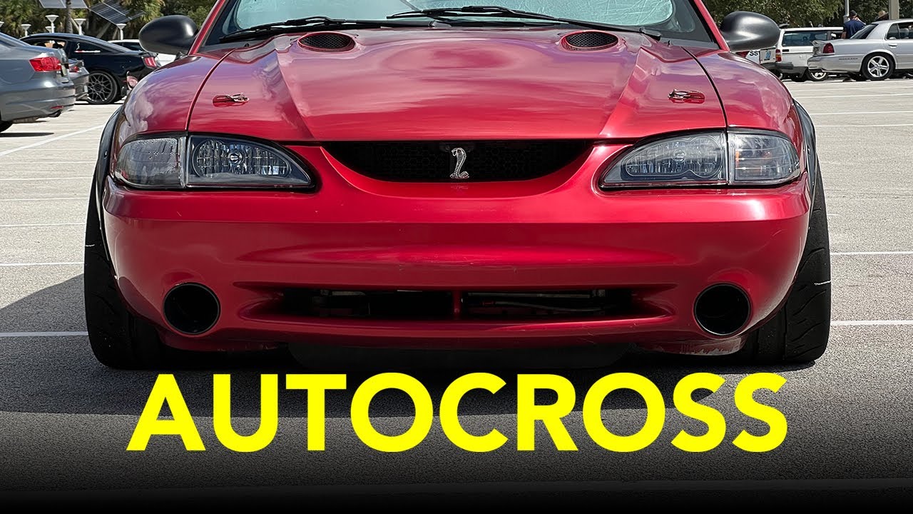 The course is hot! Autocrossing the Mustang Conebra - YouTube
