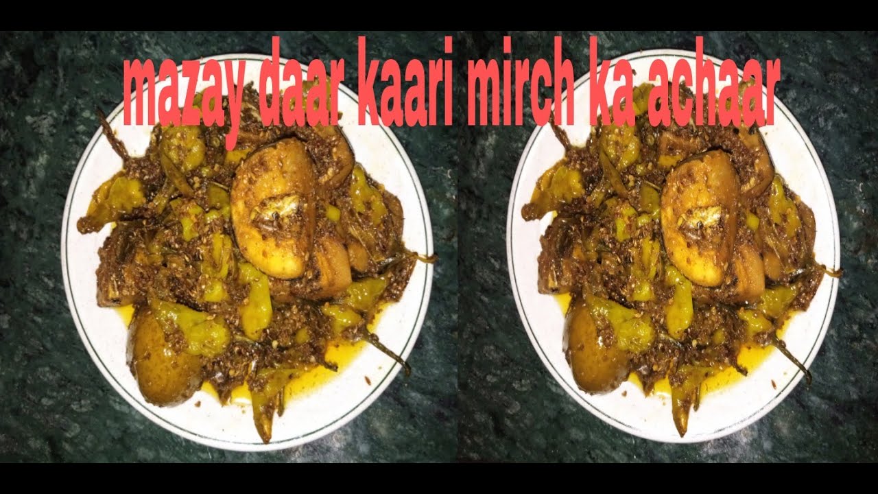 How to make instant achaar//kaari mirch ka achaar//yummy mirch with ...