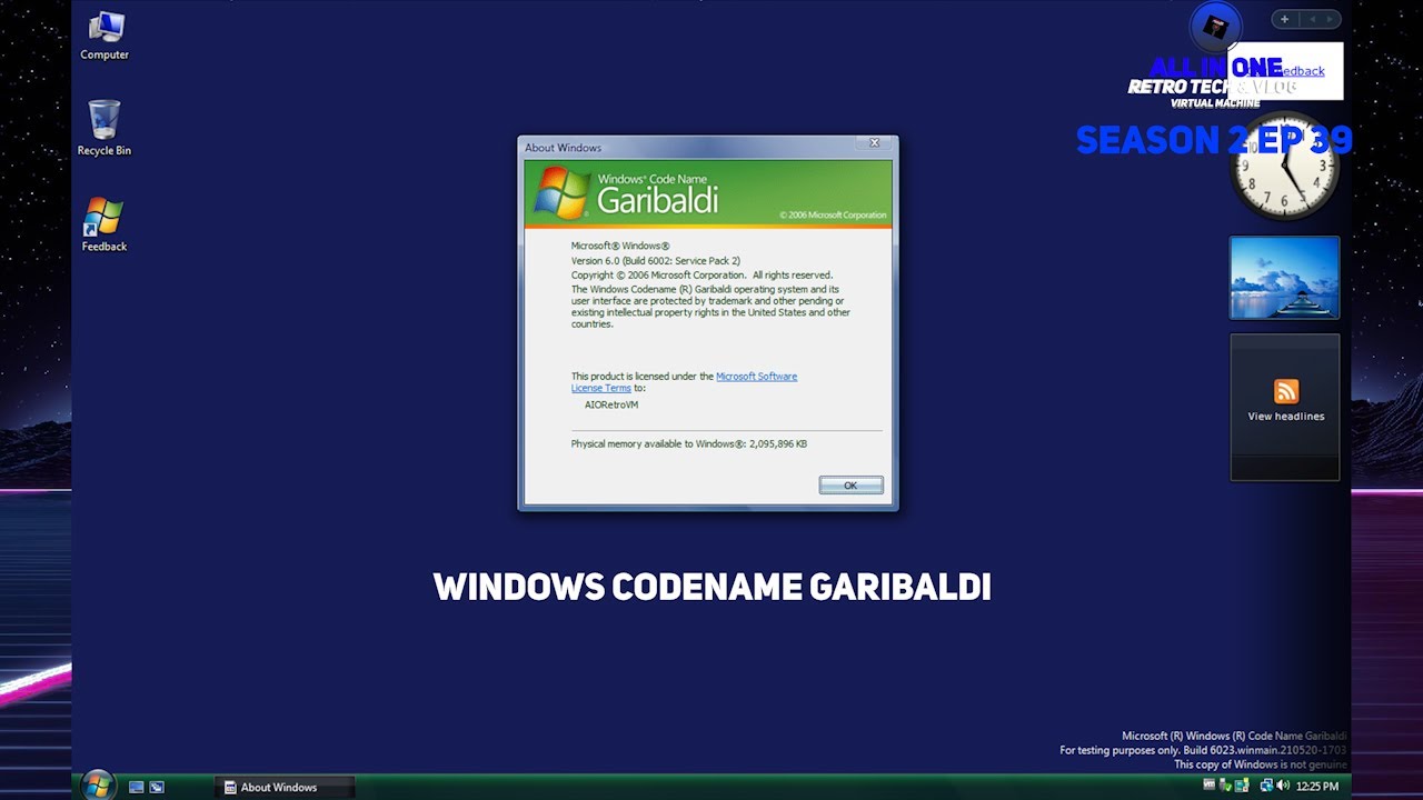 All in One Retro Tech Virtual Machine Season 2 EP39 Windows Codename ...