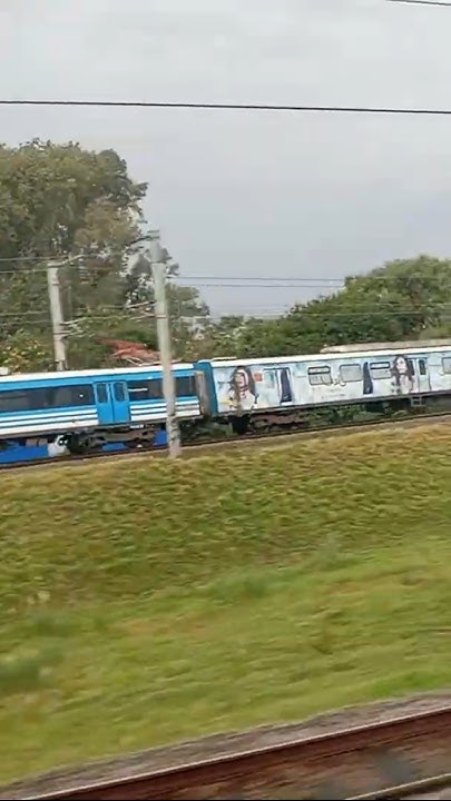 Tren a La Plata y Tren a Bosques por via Temperley separandose en cercanias a Avellaneda - YouTube