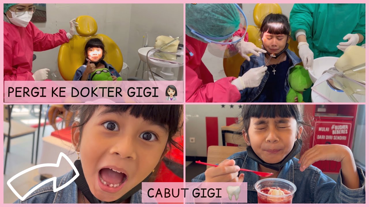 #VLOG 22 : PERGI KE DOKTER GIGI 👩🏻‍⚕️|| PERTAMA KALI CABUT GIGI 🦷 || OMPONG 🤭 || MIXUE🍦& KFC 🍗 ...