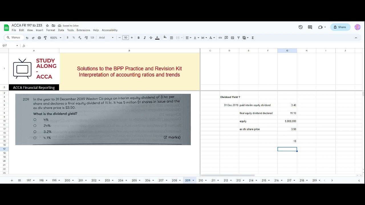 ACCA FR 209 Interpretation of accounting ratios and trends - YouTube