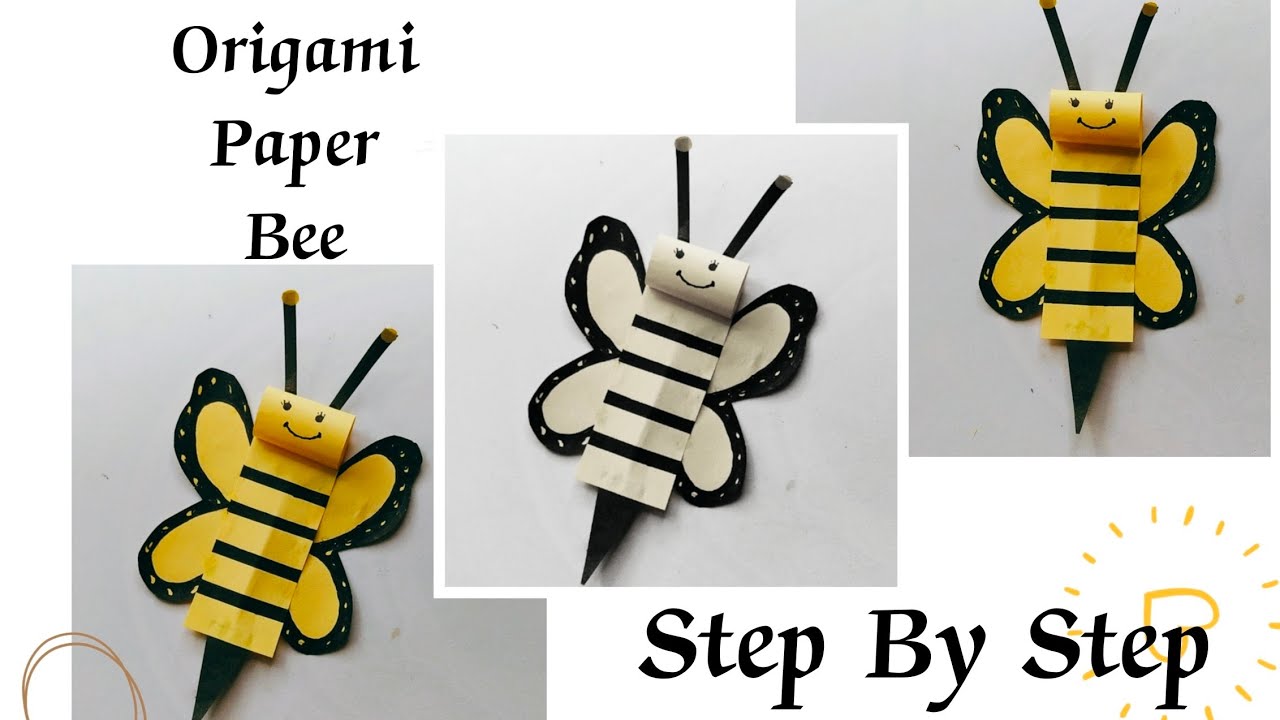 Origami Honey Bee 🐝 | How to Make a Origami Paper Honey Bee #papercraft ...