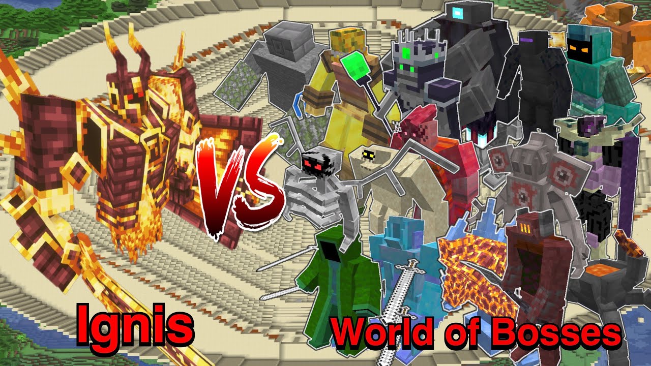 Minecraft |Mobs Battle| Ignis (L_Ender 's Cataclysm) VS World of Bosses ...
