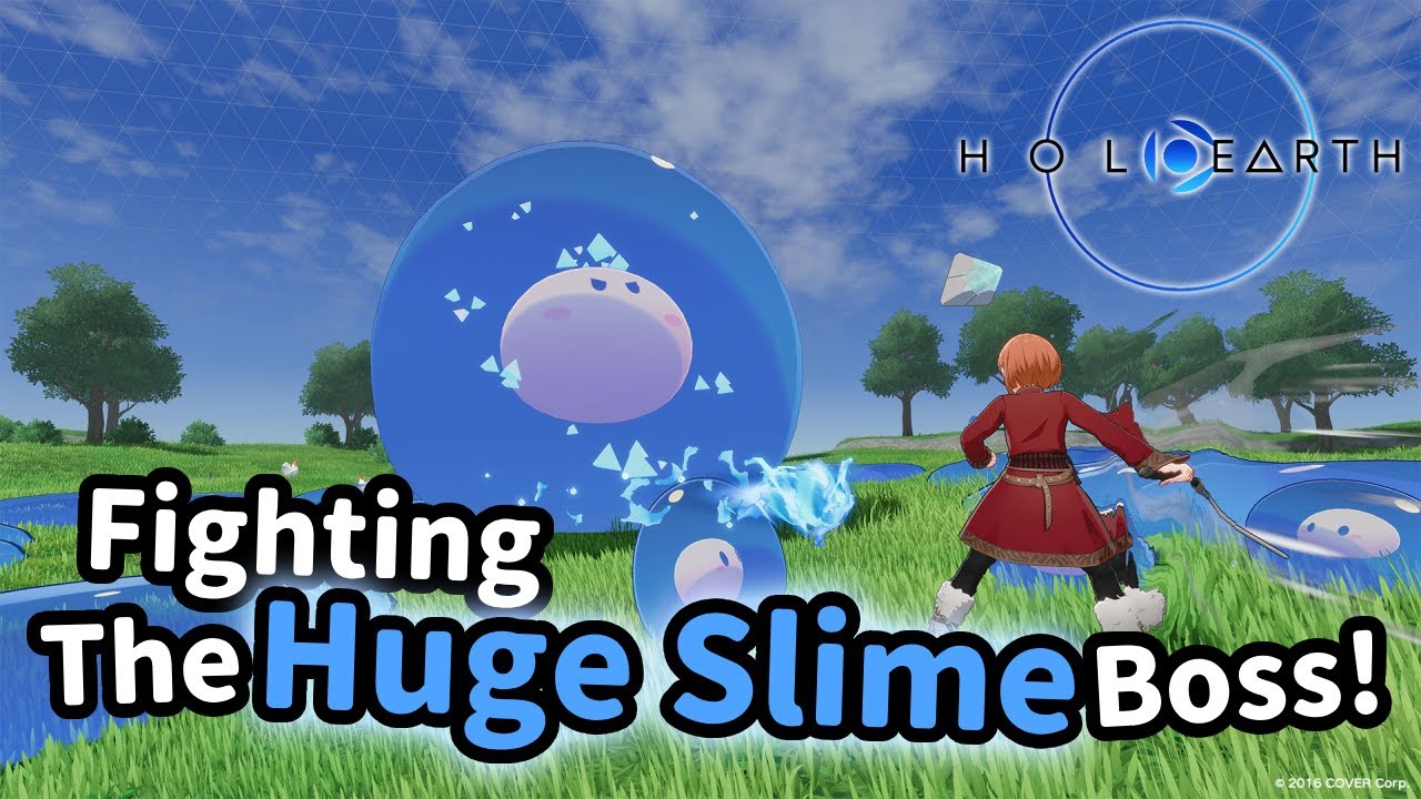 Fighting the Huge Slime Boss in Holoearth! - YouTube