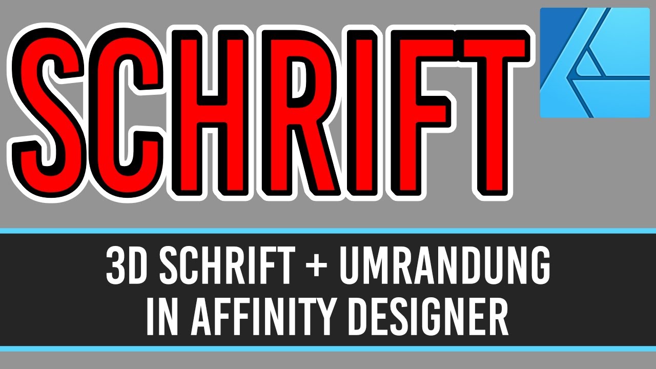 3D Schrift Affinity Designer - YouTube