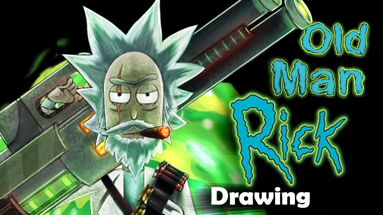 Old Man Rick DRAWING - Rick and Morty - YouTube